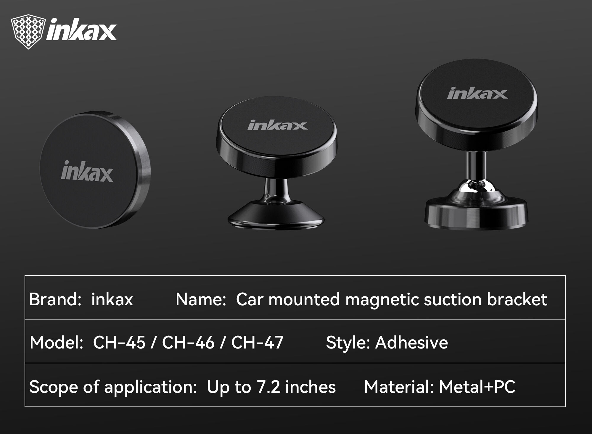 Buy Wholesale China Inkax Car Holder Magnetic Rotate 720° Metal ...