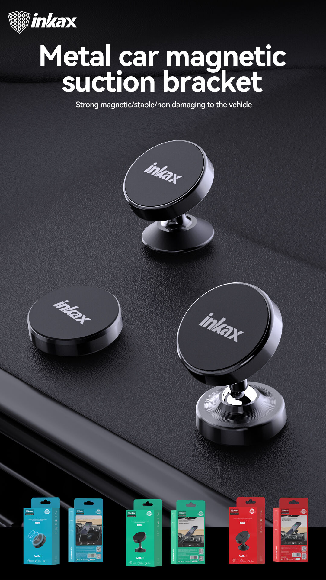 Buy Wholesale China Inkax Car Holder Magnetic Rotate 720° Metal ...
