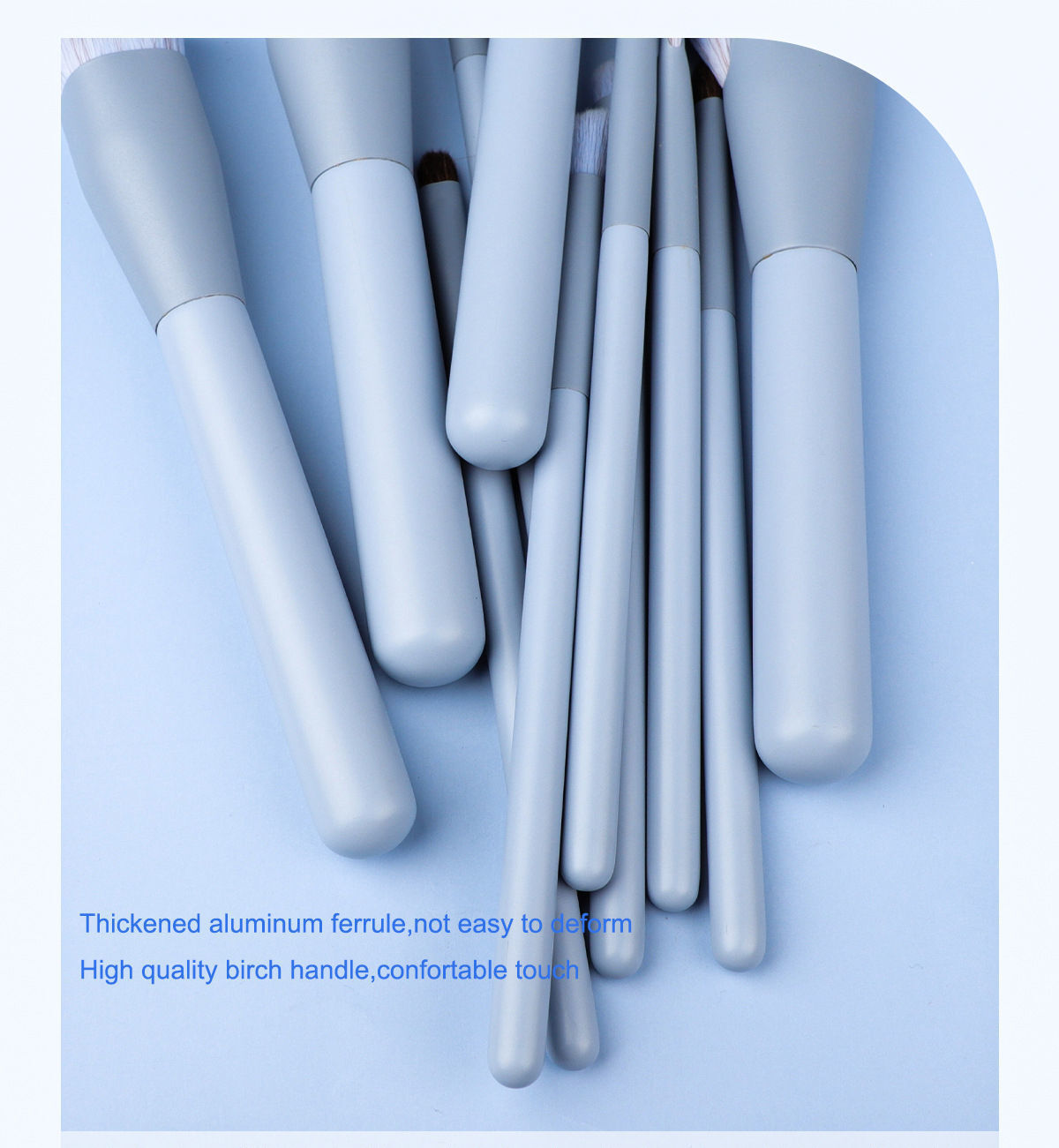 13pcs Blue Makeup Brush Set Factory Customize Premium Face Eye Lip Make ...