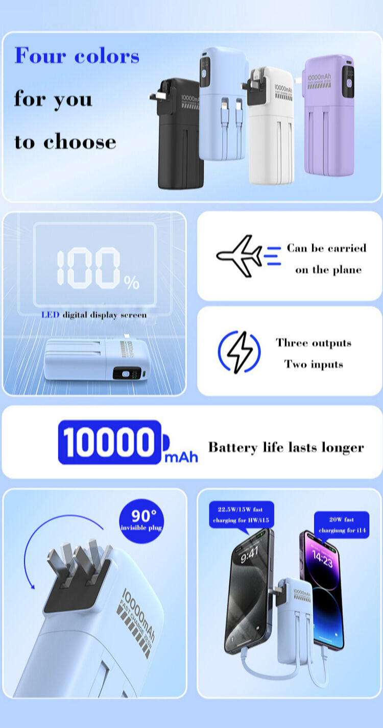 Factory Direct Sale New Design 10000mah Mini Power Bank C2 Ac Plug ...