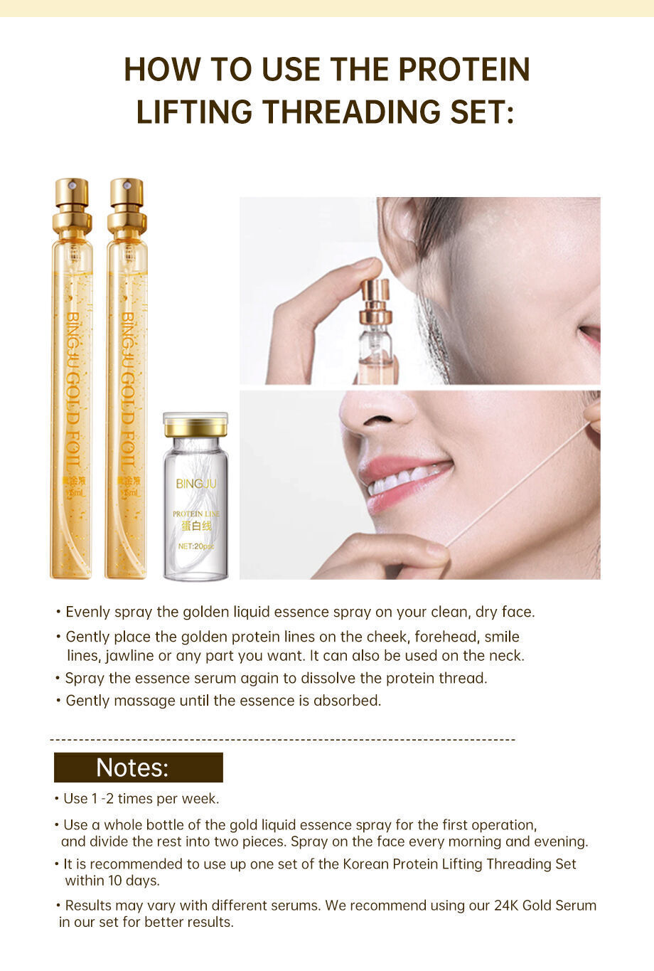 Korea Newest No Needle Facial Absorbable Collagen Thread Face Lifting ...