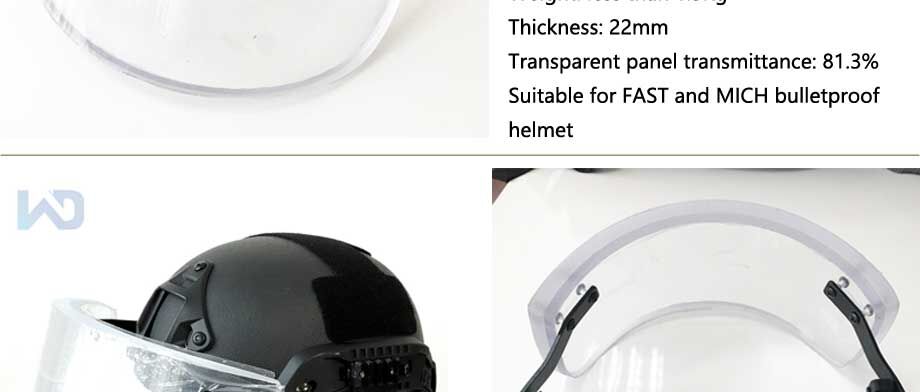 Weidu Nij 0101.06 Level Iiia Bullet Proof Visor - Buy China Wholesale ...