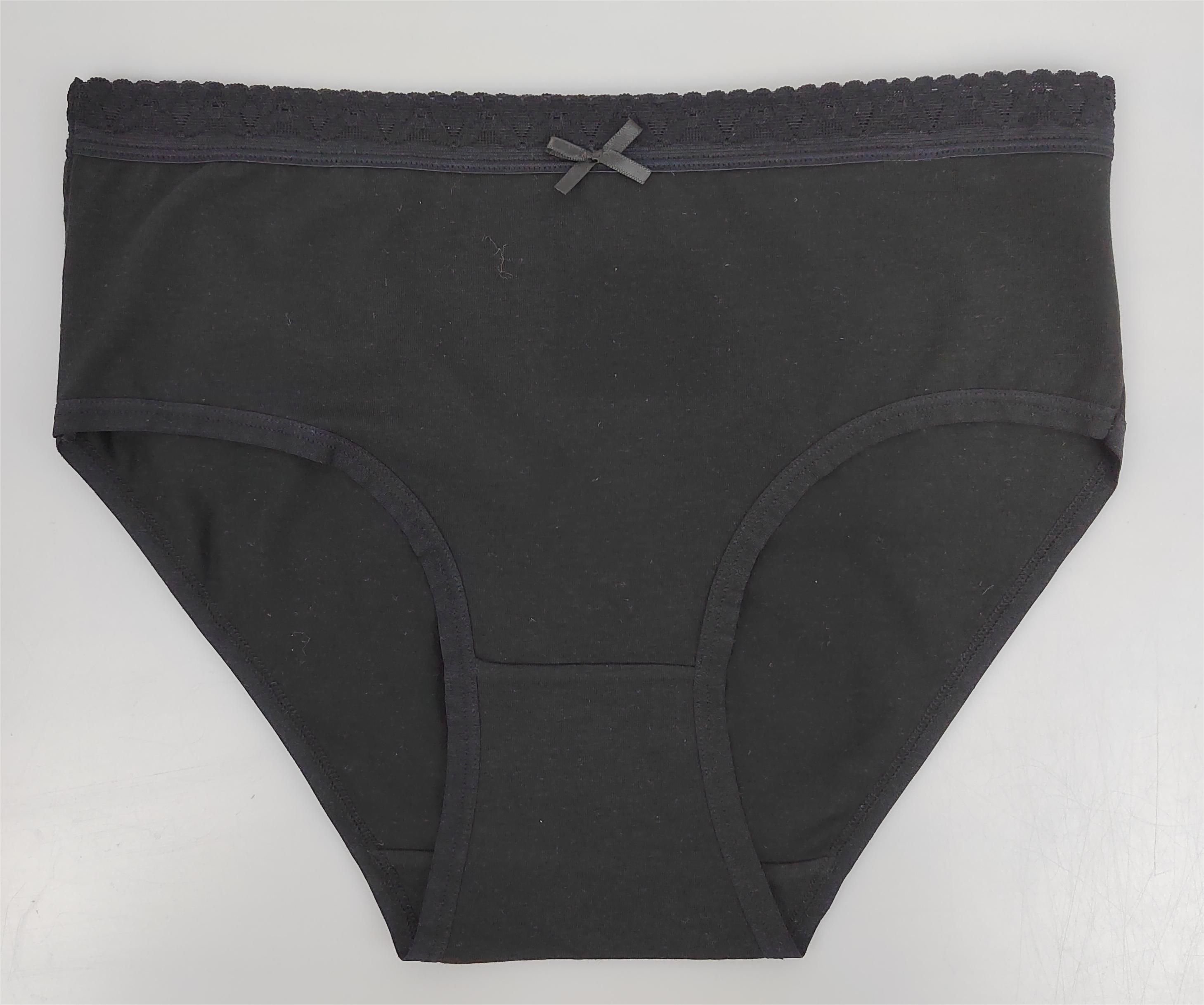 Manufactured Women's High Rise Briefs Cotton With Lace And Bow - China ...
