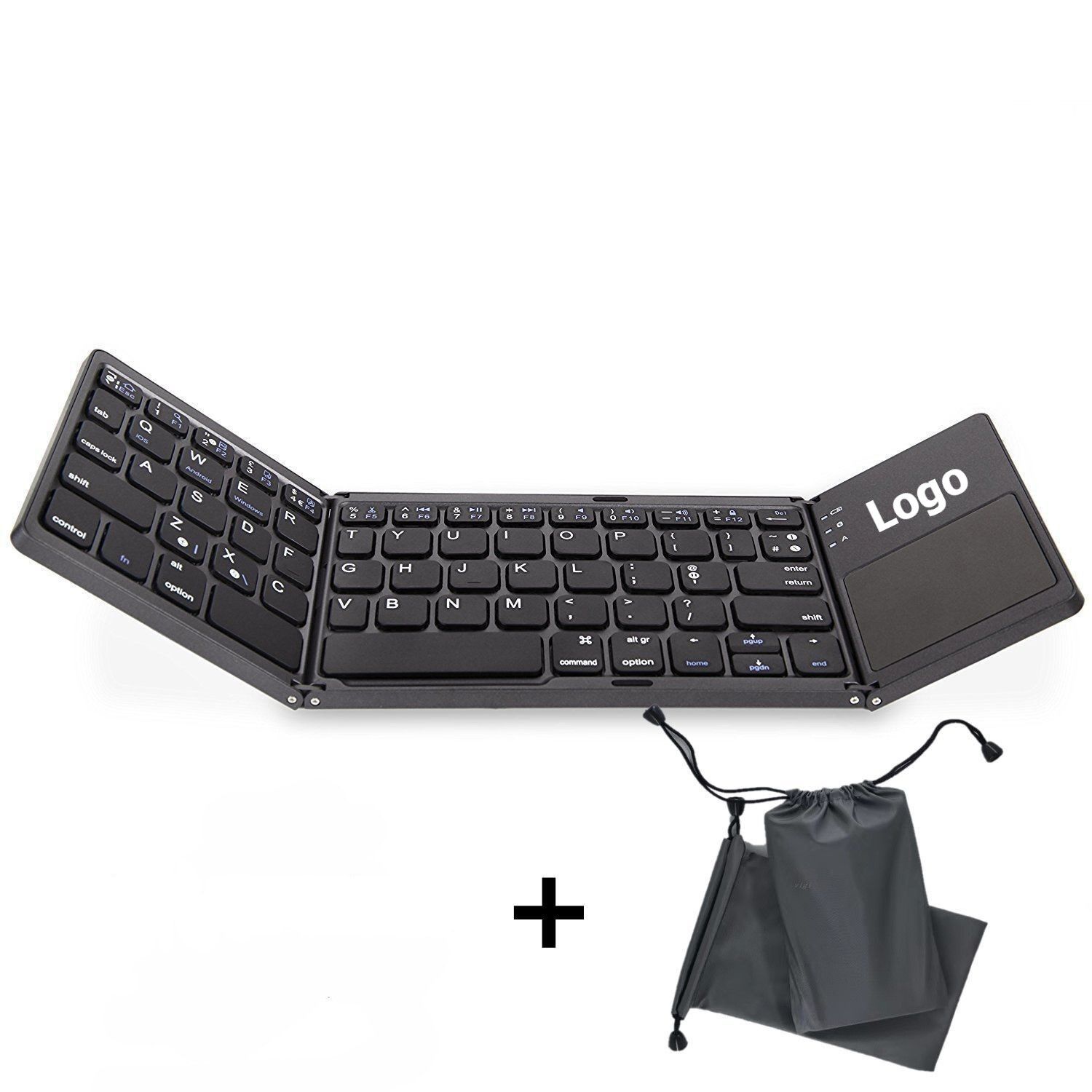 Foldable Bluetooth Keyboard With Touchpad Portable Wireless Keyboard ...
