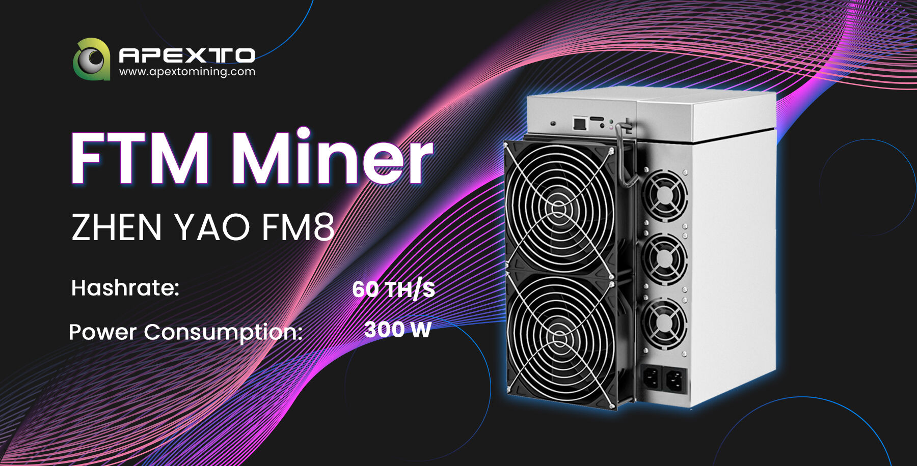 Buy Wholesale China New Asic Miner Zhenyao Ftm Miner Fm8 60t 300w Power Consumption Deep Mining ...