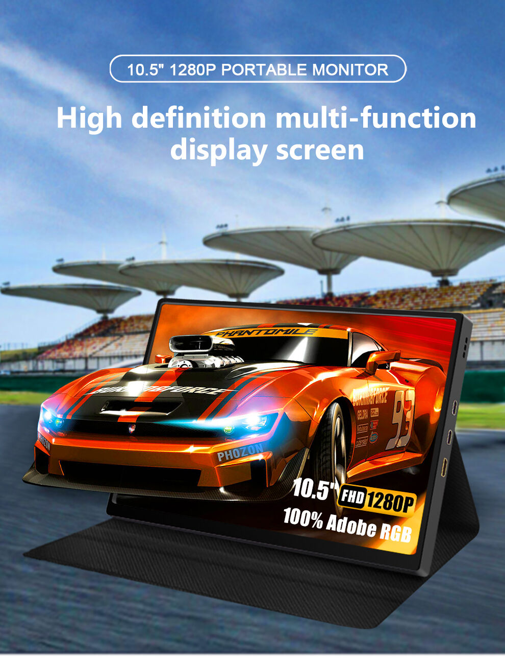 10.5 Inch Portable Fhd Ips Touch Screen Monitor Attachable Usb Display ...