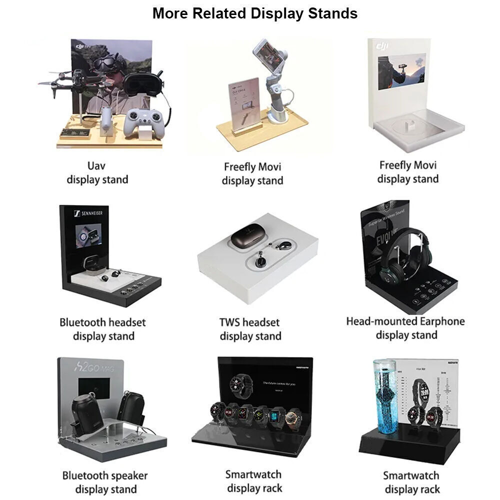 Countertop Acrylic Headphone Stand Headphone Display Merchandising ...