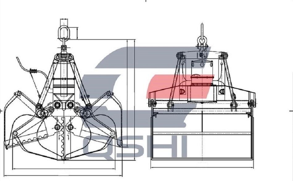 Slag Pit Scrap Metal Electrical Hydraulic Clamshell Grab Bucket - China ...