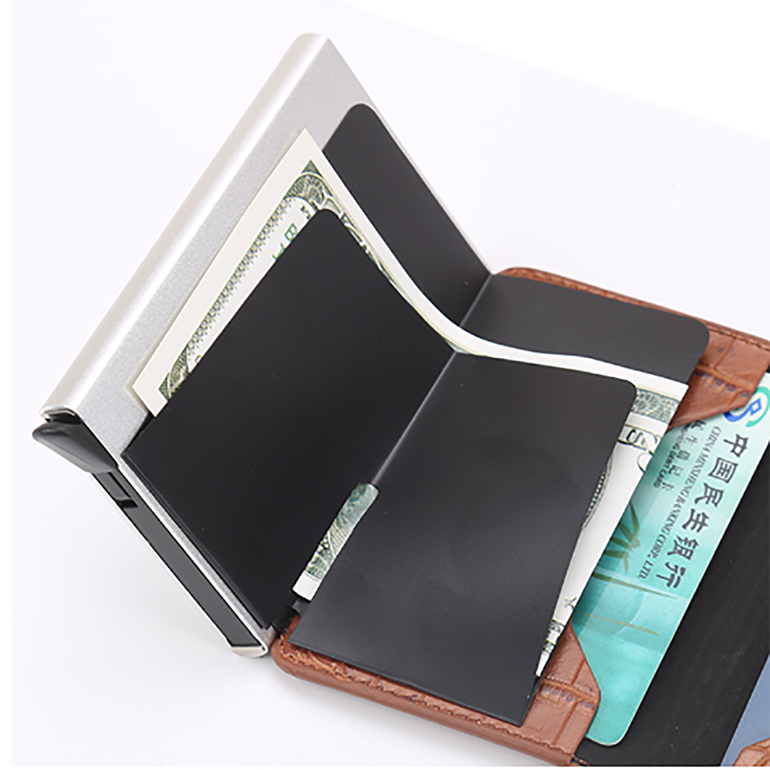 Explicit Auto Eject Folding Credit Card Wallet Business Bankcard Case ...