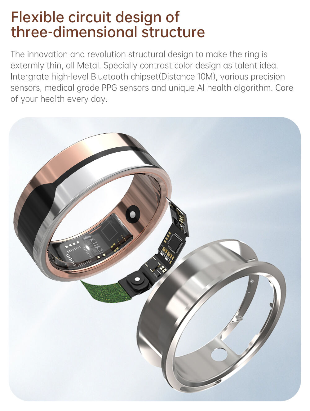 Buy Wholesale China Wholesale 24/7 Health Care Metal Smart Ring Smart ...