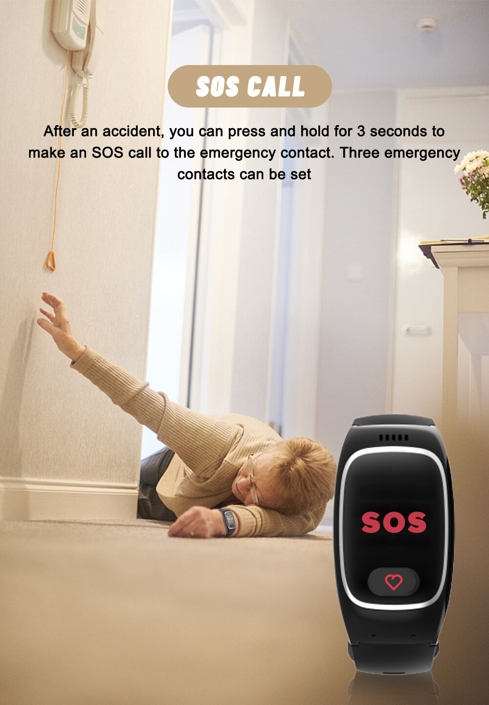 Buy Wholesale China Oem Odm 4g Elderly Watch Vl16 Gps Tracking Smartwatches Lbs Location Heart ...