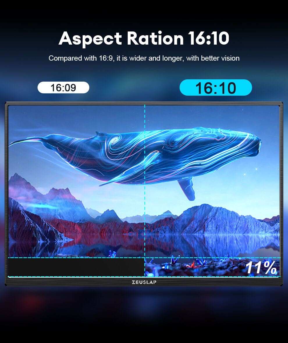 Zeuslap16" Portable Monitor External Ips Dual 1600p Laptops Home ...