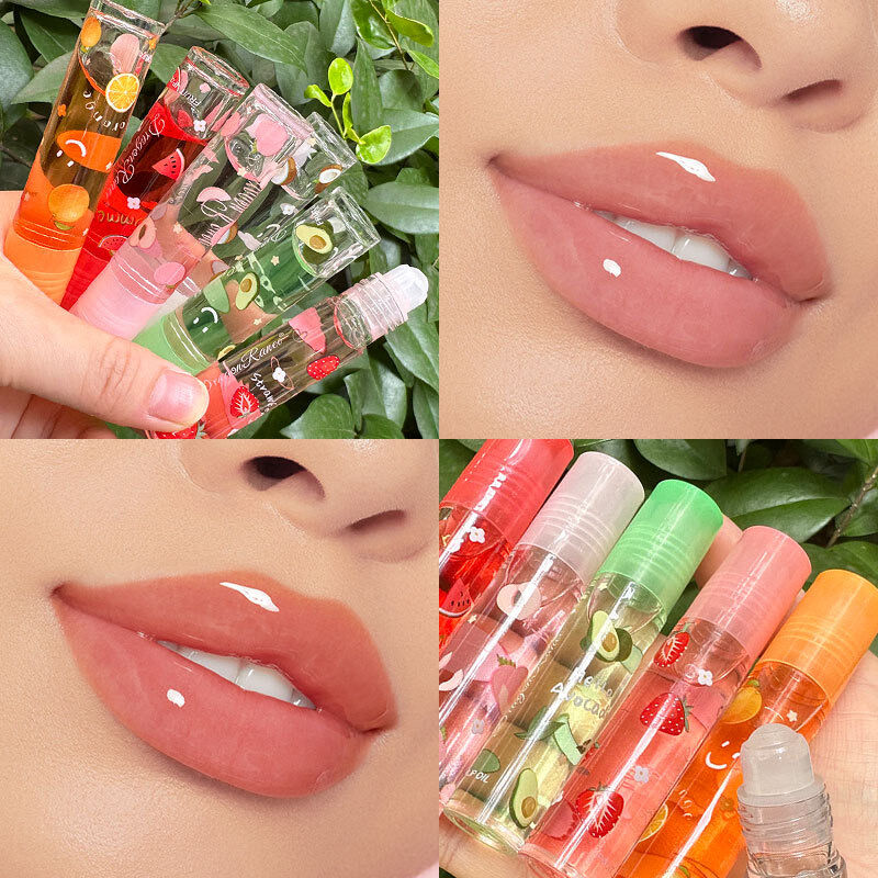 Cross Border Bead Fruit Water Beep Lip Oil Glass Lip Gloss Transparent ...