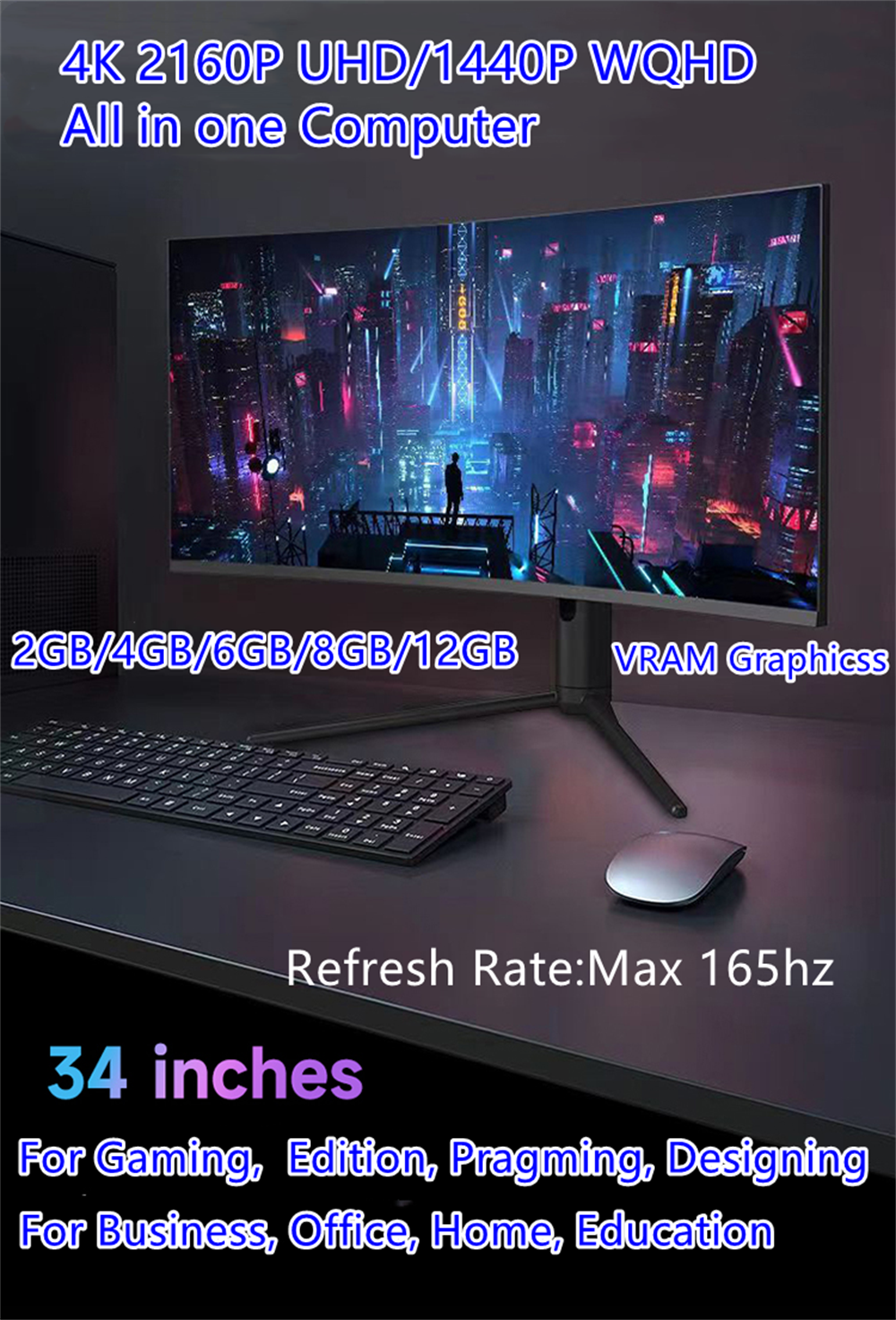 Bulk Buy China Wholesale Yunshen Computer 34 Inch 4k Curved Gaming All ...