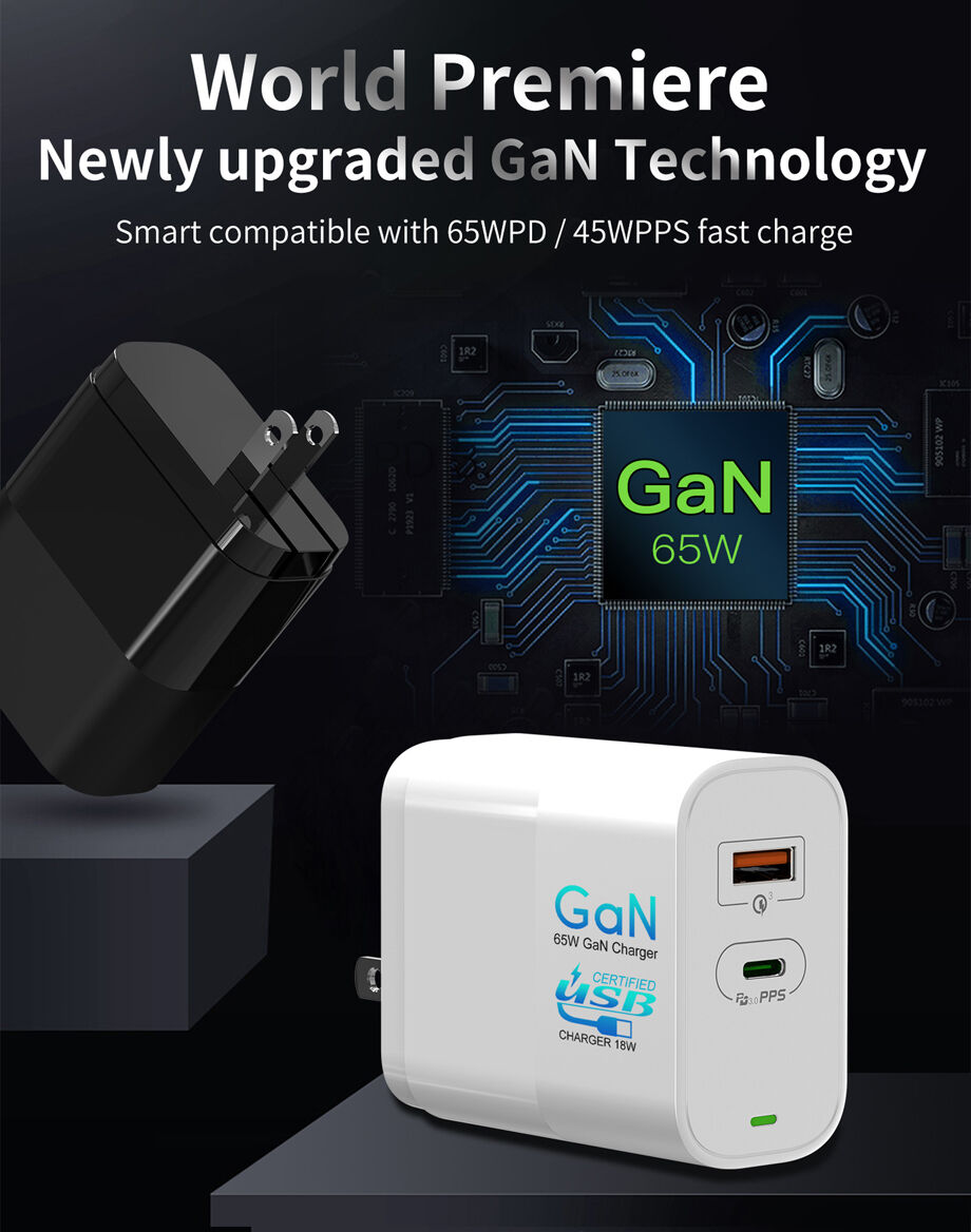 Buy Wholesale China Gan 65w Pd Charger Usb-c Fast Charging For Ipad Iphone Macbook & Gan Charger ...