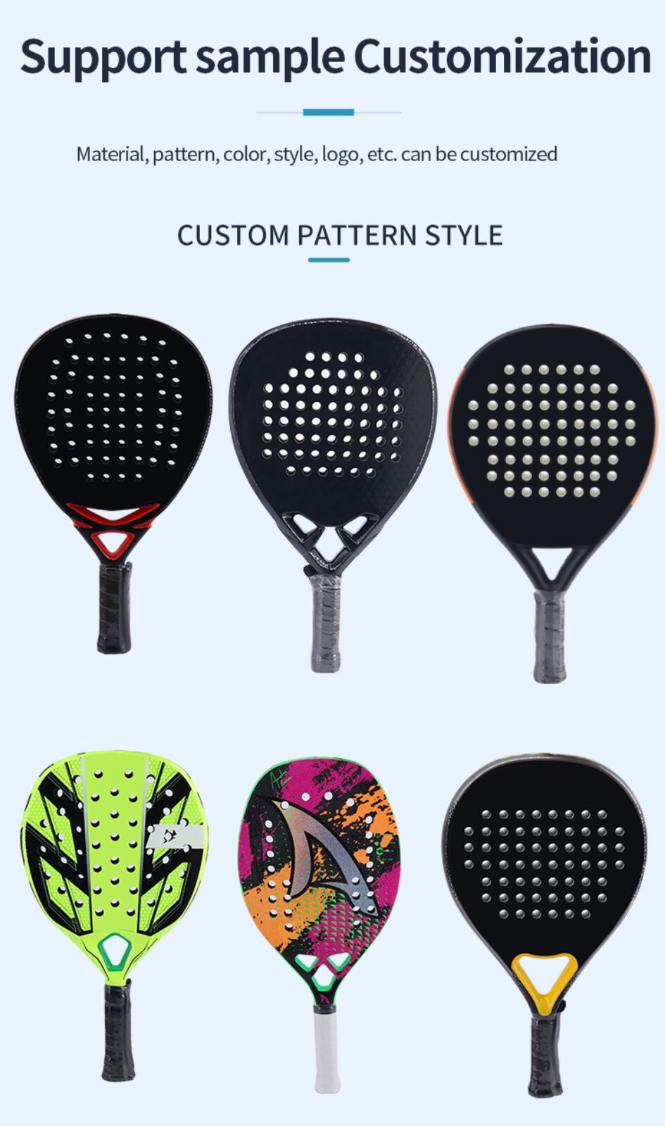 Buy Wholesale China Professional Customizaed Padel Racket 3k/12k/18k ...