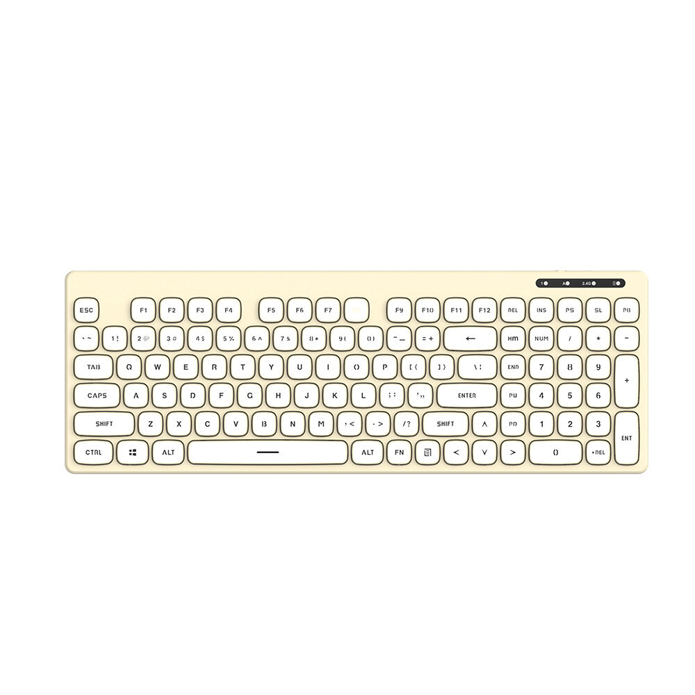 Compact 104 Keys Slim Chiclet Keys Membrane Computer 2.4g Wireless ...
