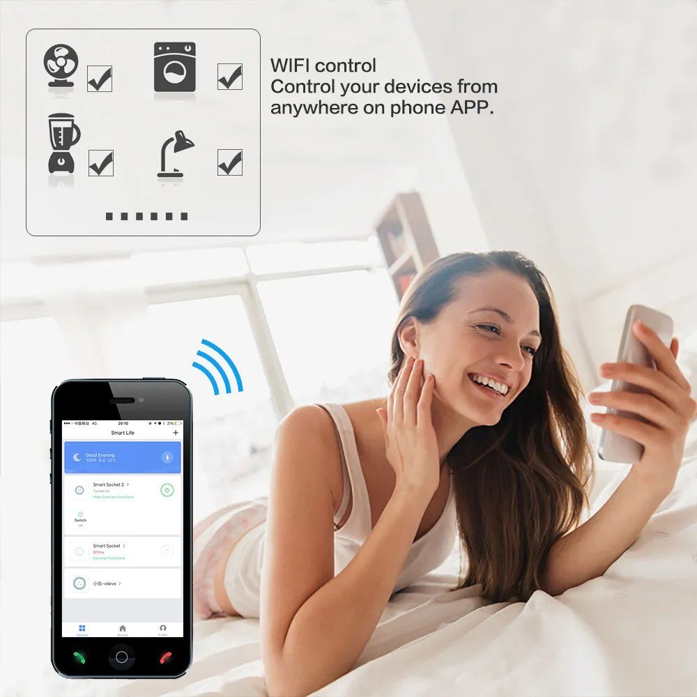 Us Smart Plug Ewelink Wifi No Energy Monitor 10a 16a For Esp32 Chip ...