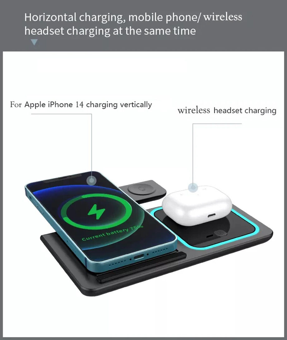 New Trending Product Foldable Design 3 In 1 Multifunctional Wireless ...
