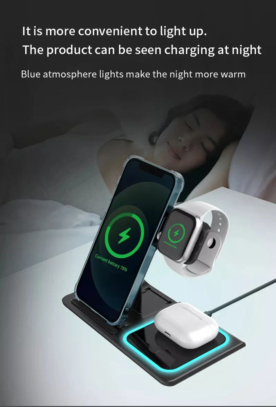New Trending Product Foldable Design 3 In 1 Multifunctional Wireless ...