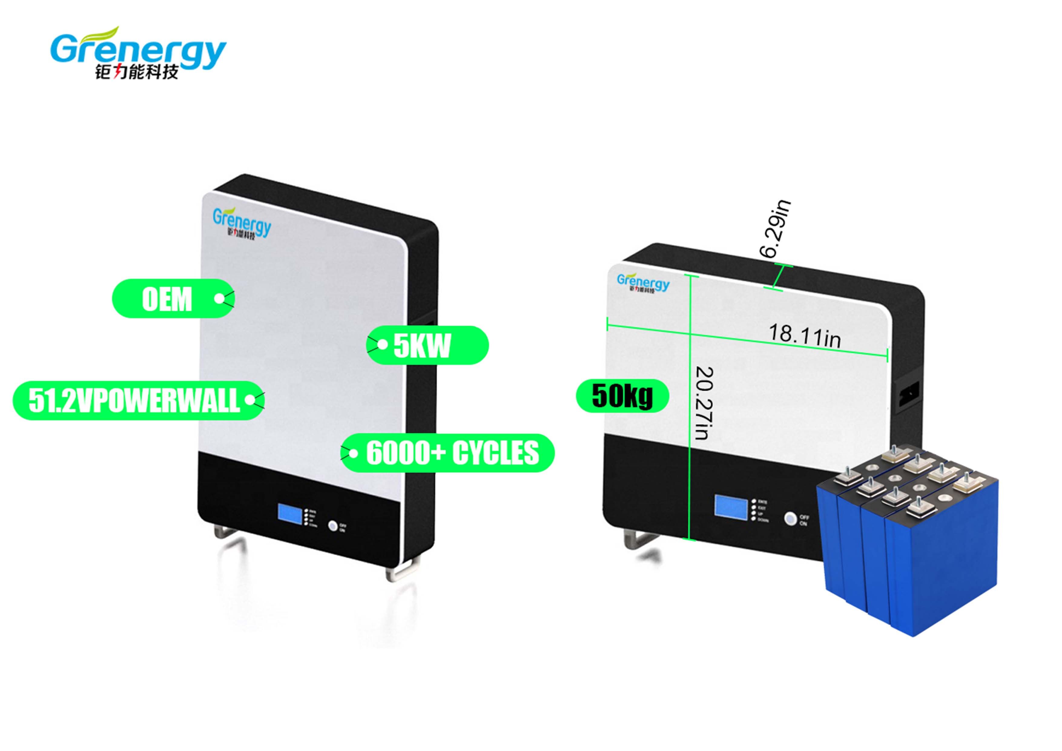 Powerwall Home Battery 51.2v 100ah Lifepo4 Solar Storage Batteries Wall ...