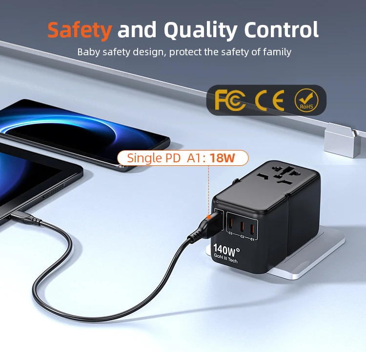 Buy Wholesale China Worldplug Exw Price Pd 3.1gan Iii 140w Fast Charger ...