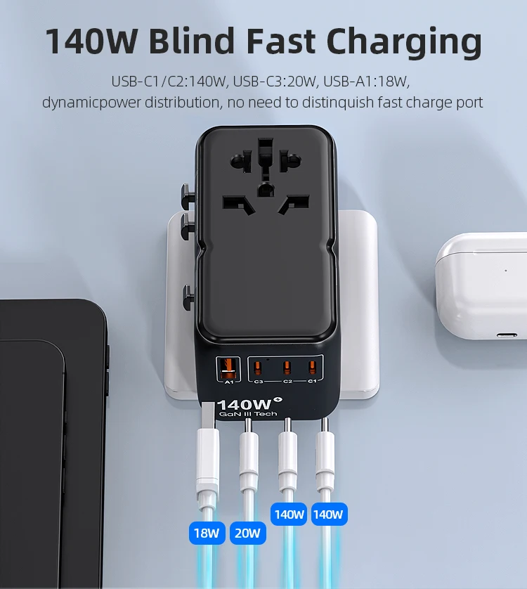 Buy Wholesale China Worldplug Exw Price Pd 3.1gan Iii 140w Fast Charger ...