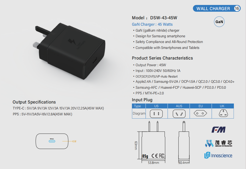 Buy Wholesale China Factory Direct Manufacture 45w Wall Adapter Ultra ...