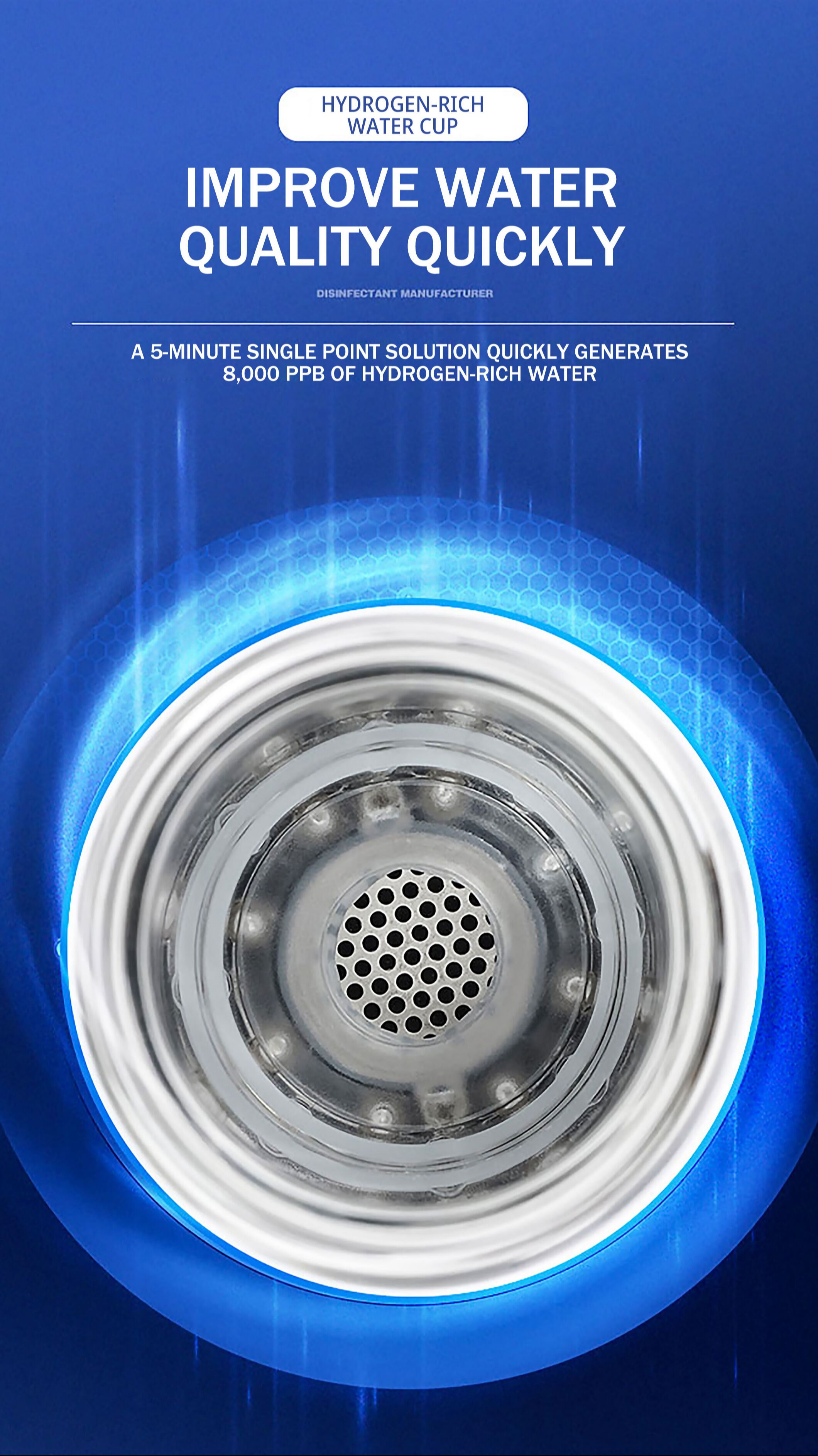 Rich Hydrogen Water Bottle Traveling Antioxidant Alkaline Water Filter ...