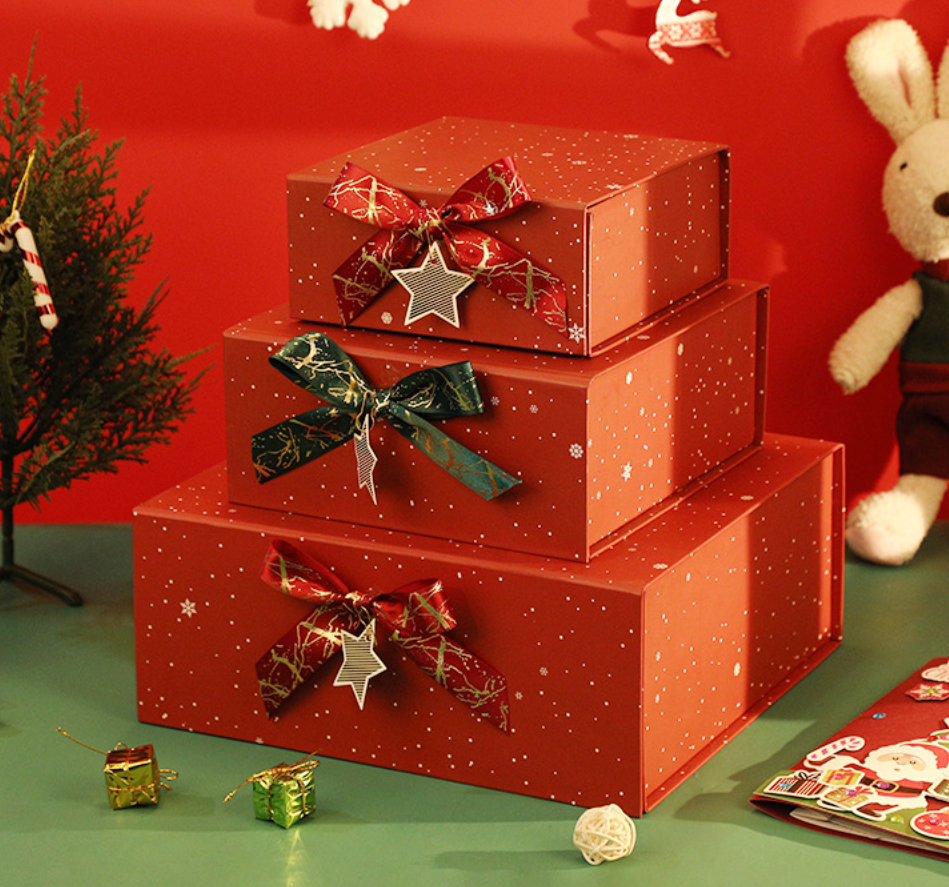 Chocolate Gift Box Christmas Red Foldable Box,groomsman Box Packaging ...