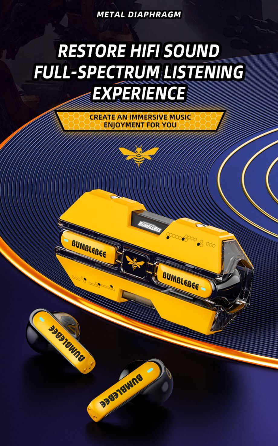 Transformers Tf-t01 Low Latency In-ear Earbuds Gaming Earphone Wireless ...