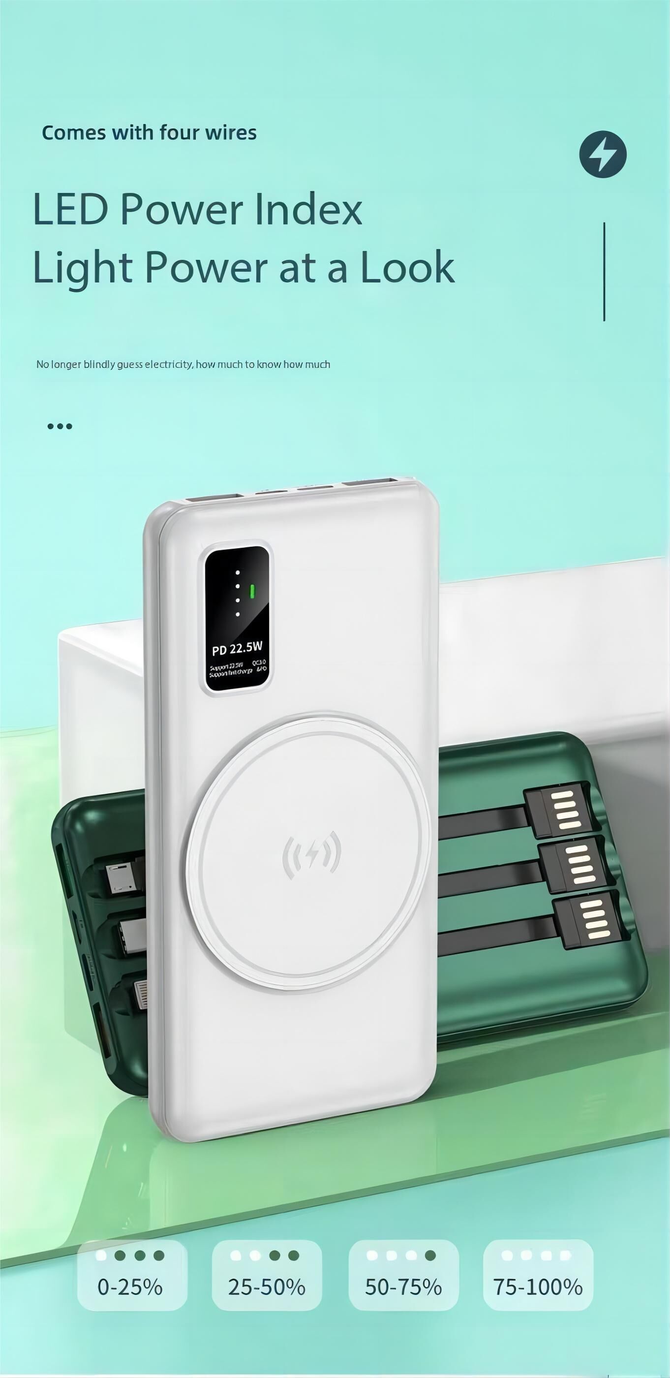 Buy Wholesale China Wholesale Wireless Power Bank P085-20 Fast Charging ...