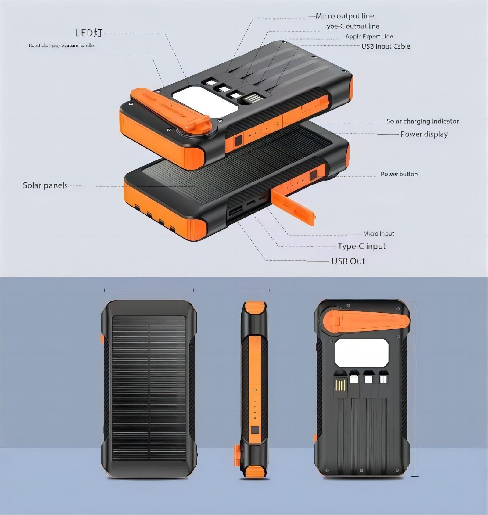 Buy Wholesale China Factory Price S026-10 Solar Power Bank With 4 ...