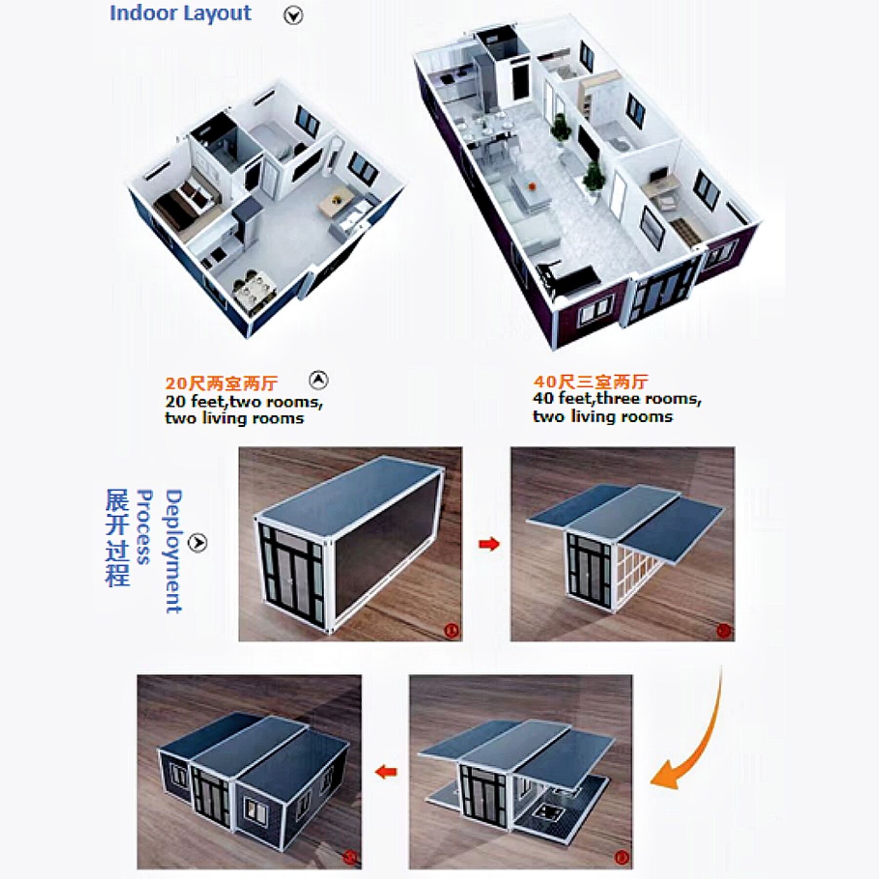 Buy Wholesale China Double Wing Expansion Folding House Movable ...