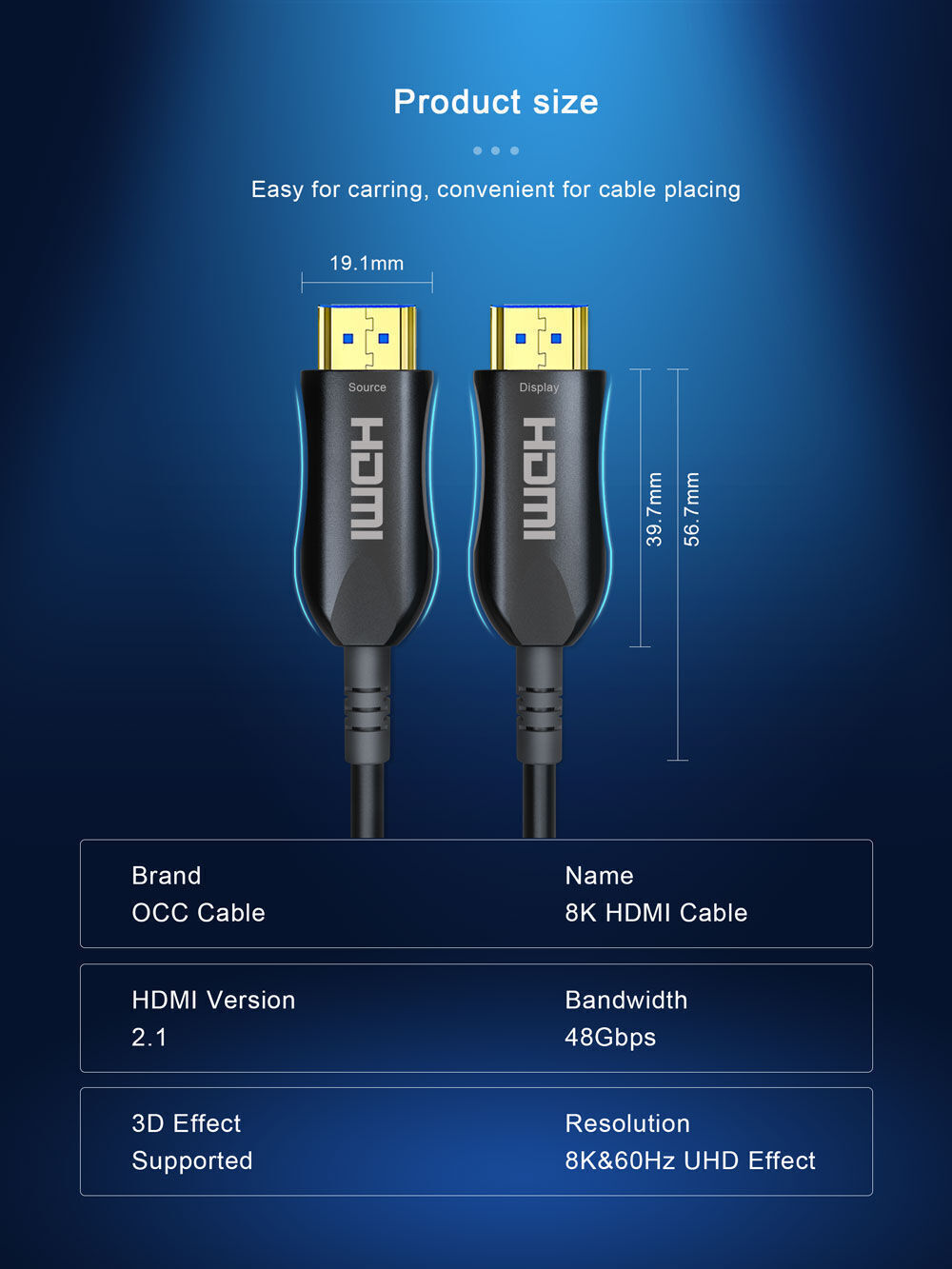 Factory Price Manufacture 8k Uhd Active Optical Fiber Hdmi Cable ...