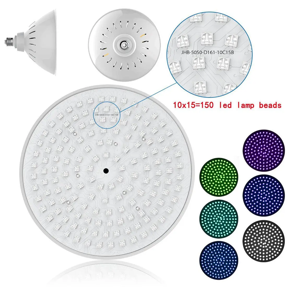 Factory 12v 120v 35w Rgb Led Swimming Pool Bulb E27 E26 Waterproof Ip68 Underwater Landscape ...