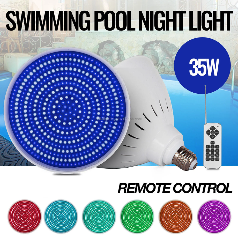 Factory 12v 120v 35w Rgb Led Swimming Pool Bulb E27 E26 Waterproof Ip68 Underwater Landscape ...