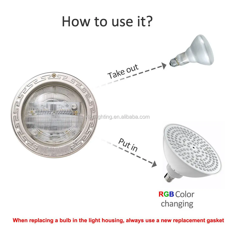 Factory 12v 120v 35w Rgb Led Swimming Pool Bulb E27 E26 Waterproof Ip68 Underwater Landscape ...