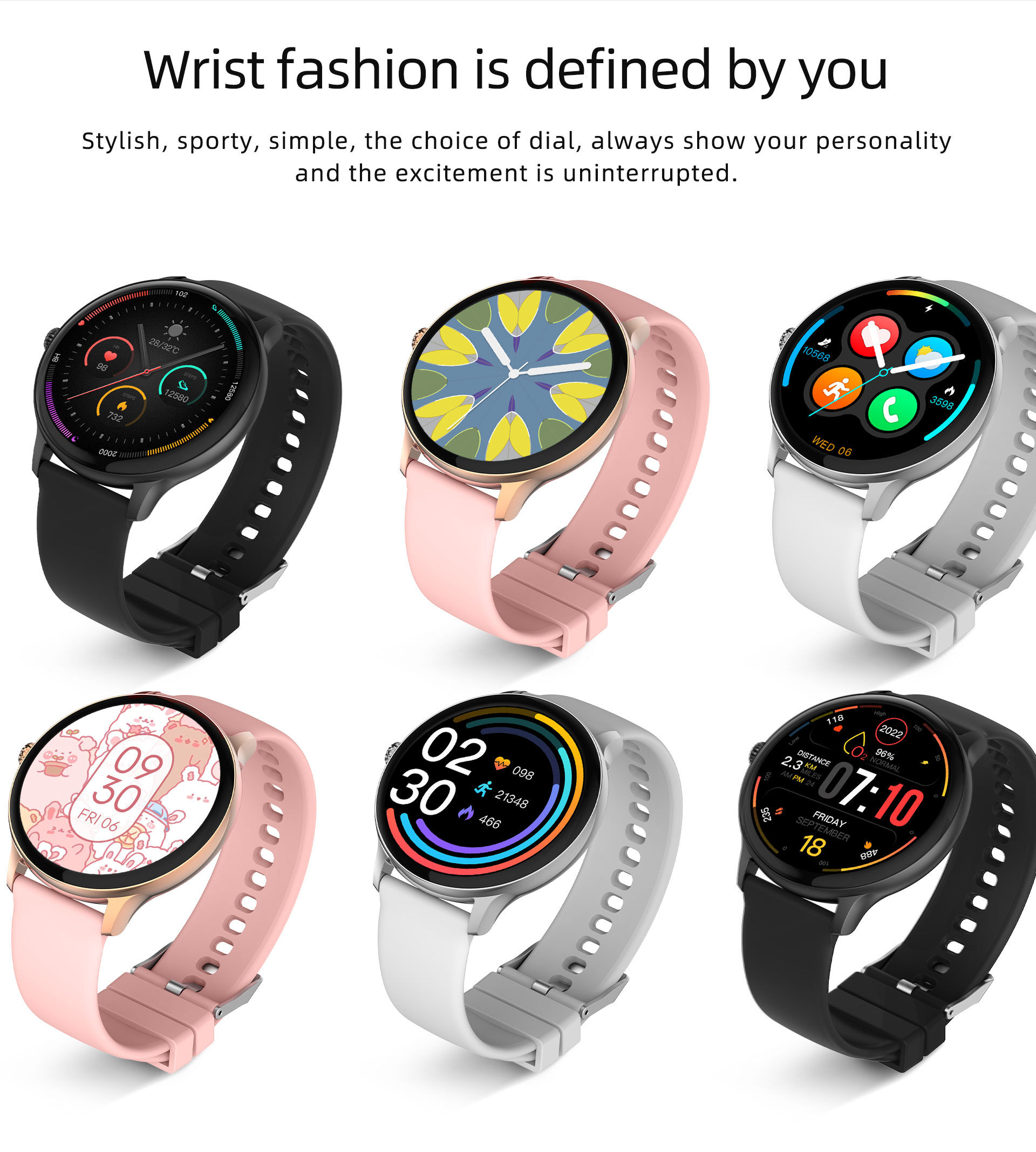 Buy Wholesale China 2024 Oem Fitness Tracker Touch Screen Smart Watch Bt Calling Smartwatch ...