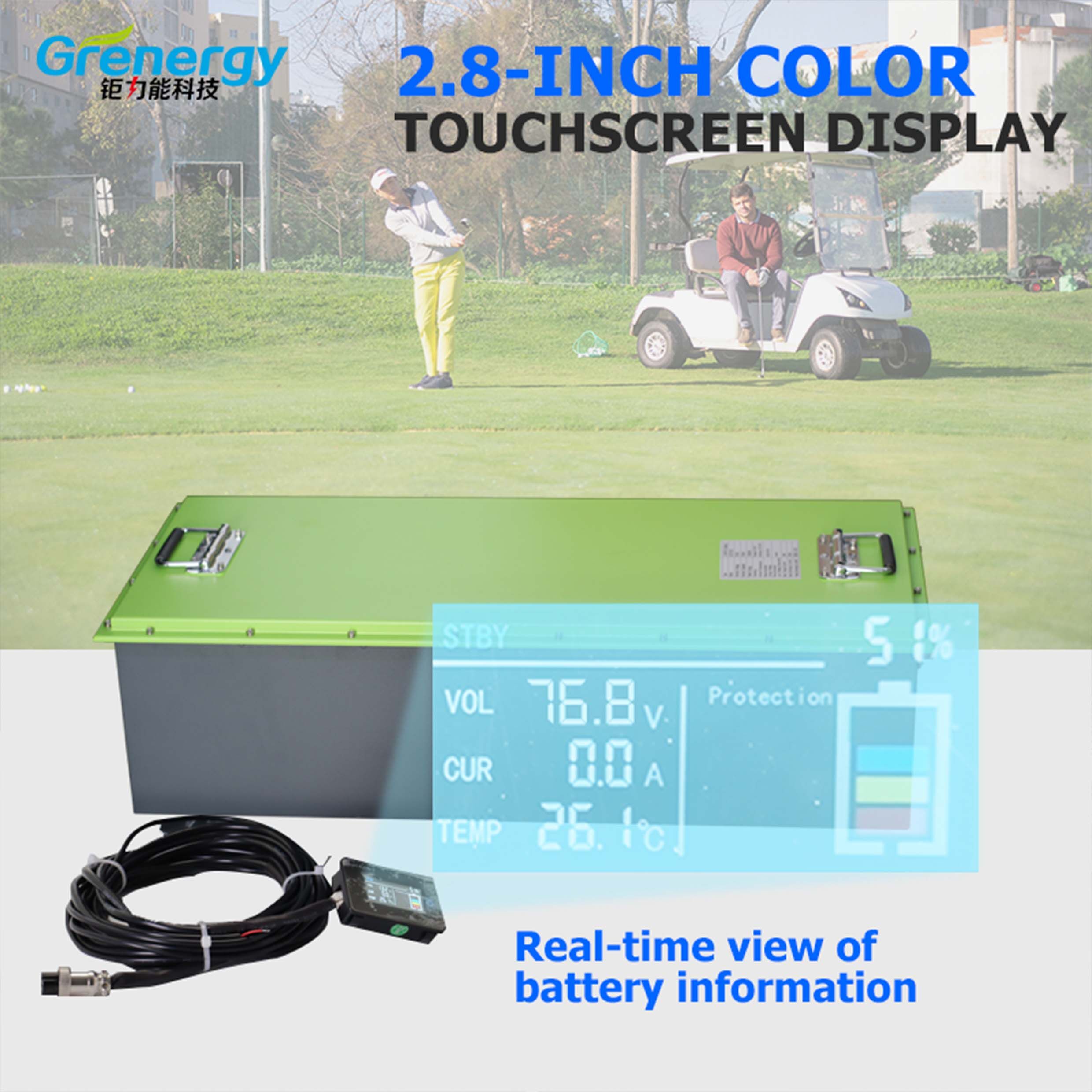 Factory Golf Cart Battery Ip65 Lithium Iron Phosphate Battery Pack ...