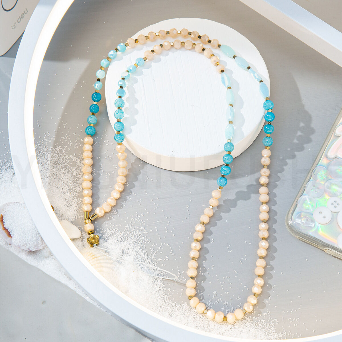 Buy Wholesale China Small Fresh Long Crystal Beaded Mobile Phone Chain ...
