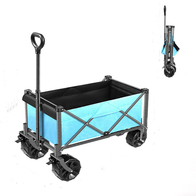 New Design Blue Color Portable Wagon Camping Folding Shopping Carts ...