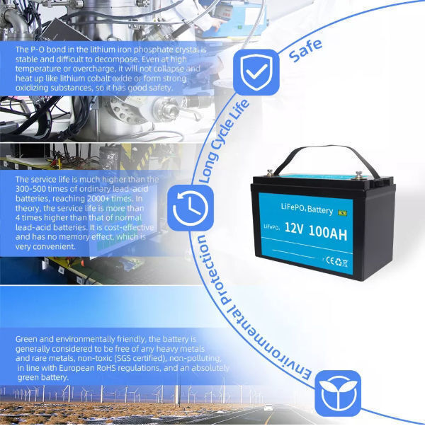 Buy Wholesale China Deep Cycle 12v 100ah Lifepo4 Lithium Battery For Rv ...