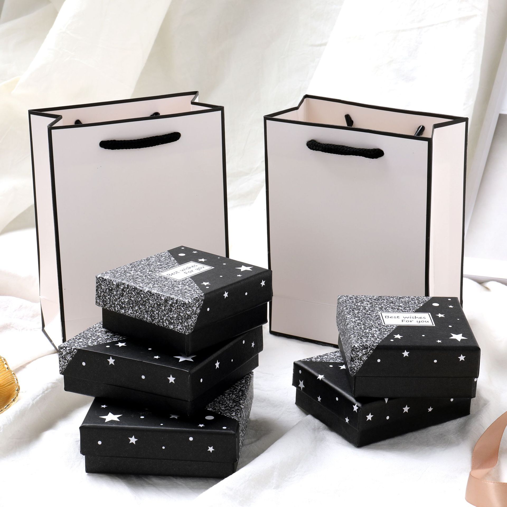 52 Pc Cardboard Jewelry Boxes, 3.5x3.5x1 Cotton Filled Jewelry Gift Box ...