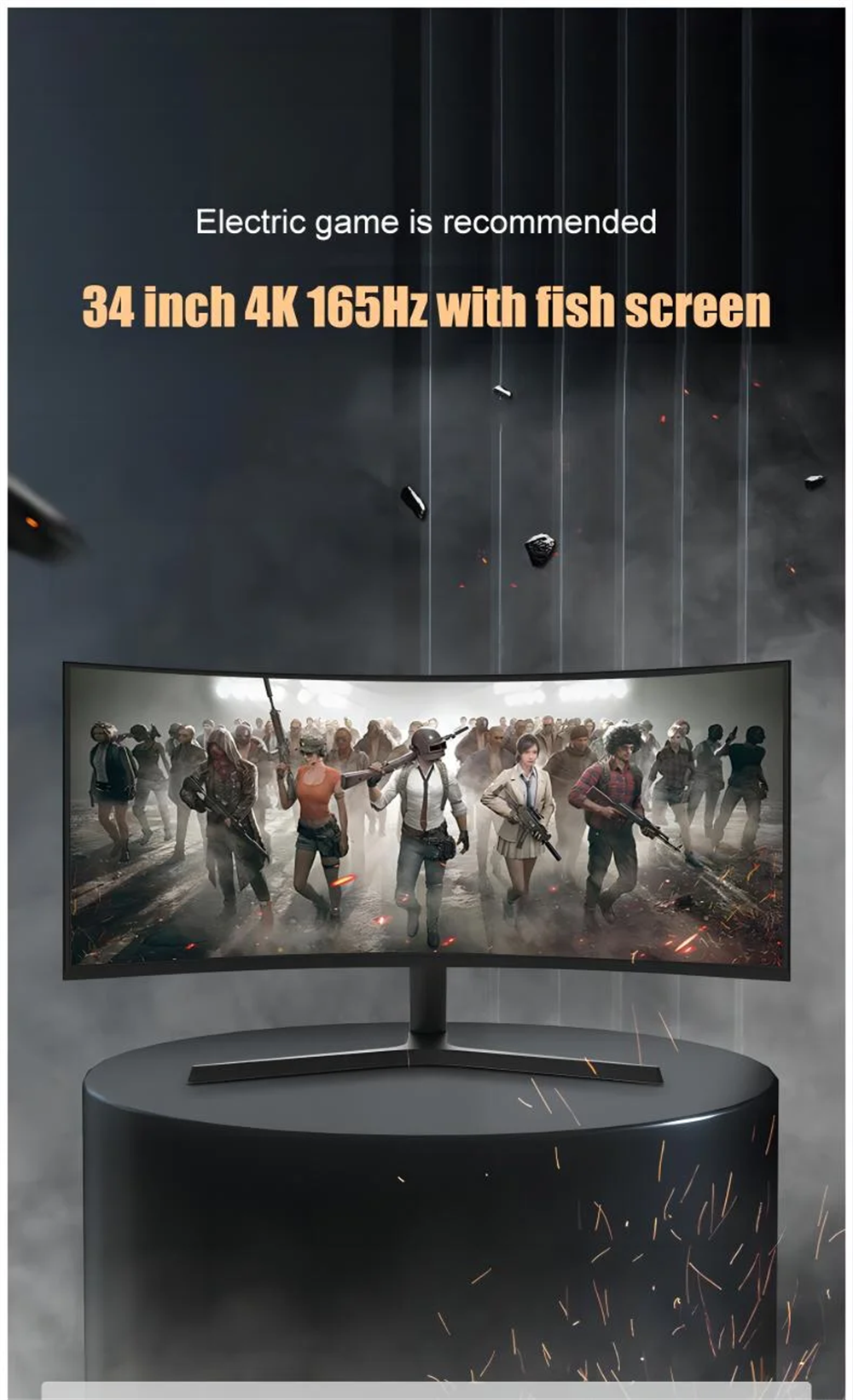 Yunshen Computer Super Wide 34 Inch 4k Gaming Monitor 21 9 Screen Ratio ...
