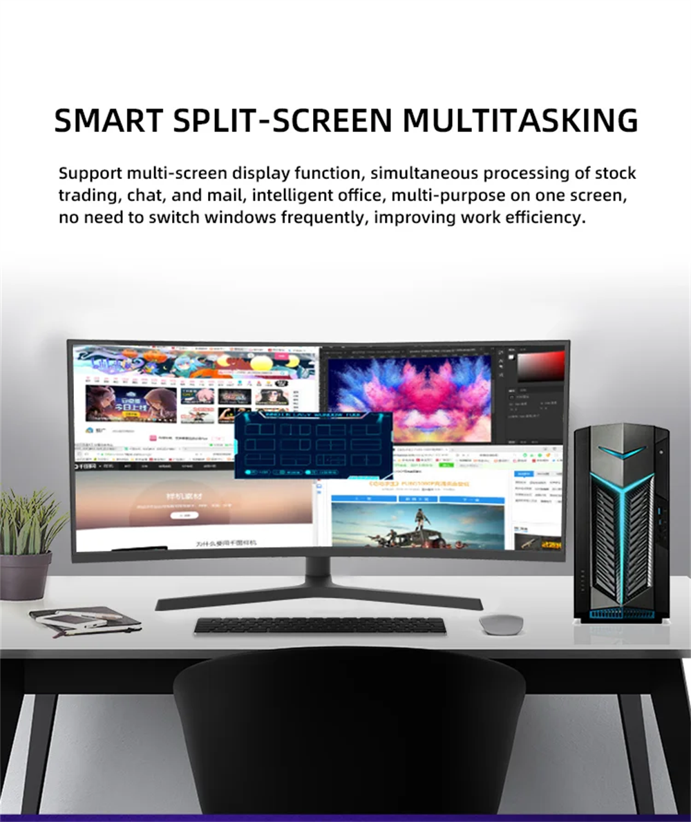 Yunshen Computer Super Wide 34 Inch 4k Gaming Monitor 21 9 Screen Ratio ...