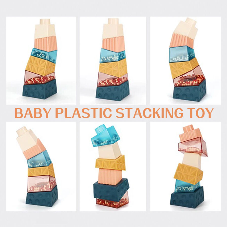 Montessori Educational Plastic Kids Bath Stacked Toy Sorting Stacking ...