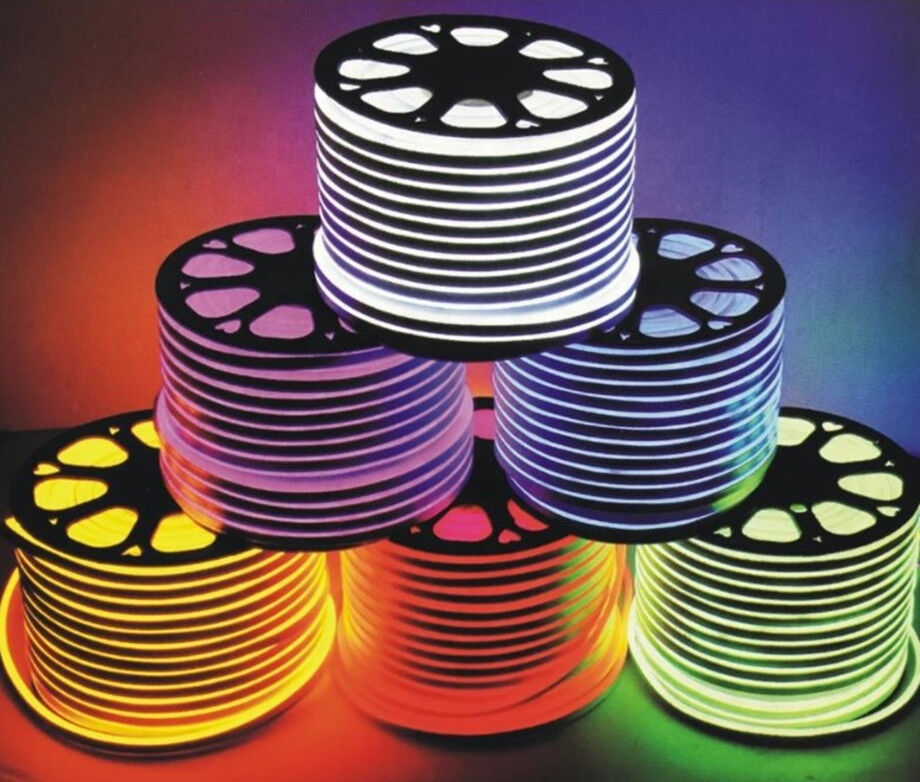 220v Ip67 360 Degree Flexible 50 Meter 5m 100m Silicon Neon Dc12v Dc24v ...
