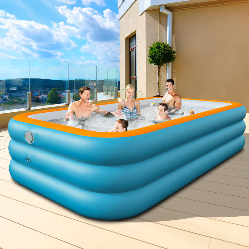 Surprise Price Family Lounging Sturdy Safe Inflatable Blow Up Swimming ...