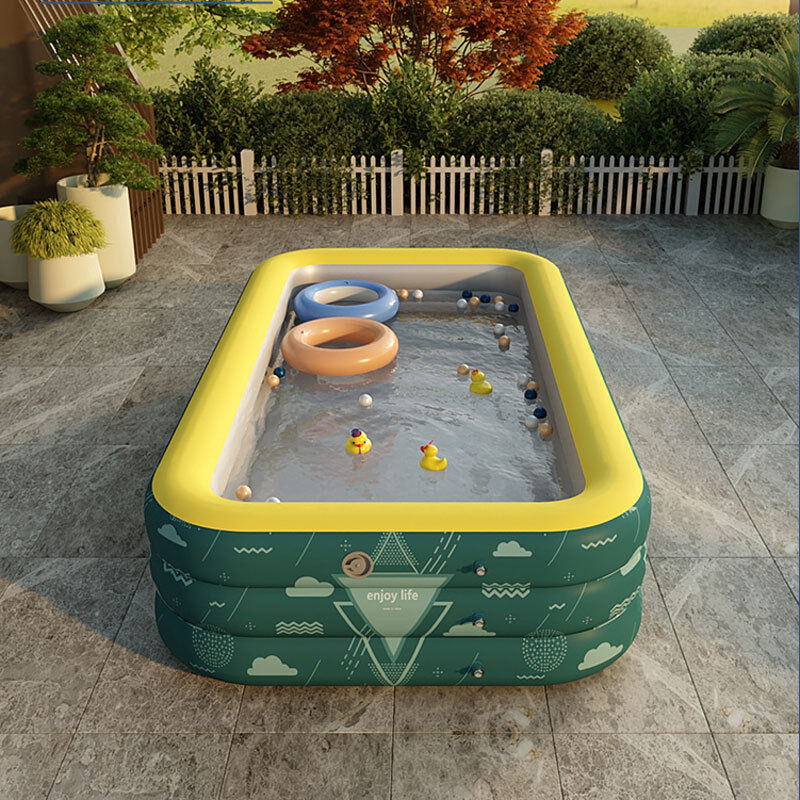 Surprise Price Family Lounging Sturdy Safe Inflatable Blow Up Swimming ...